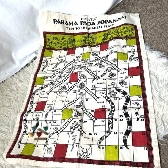 Kreeda | Toys | Kreeda Parama Pada Sopanam Snakes And Ladders Canvas ...